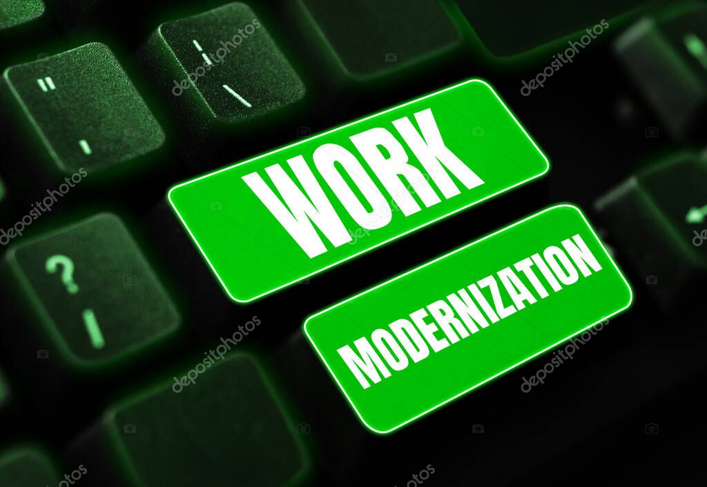 Texto que muestra inspiraci n Modernizaci n del trabajo, Visi n general del negocio cambiar el ...