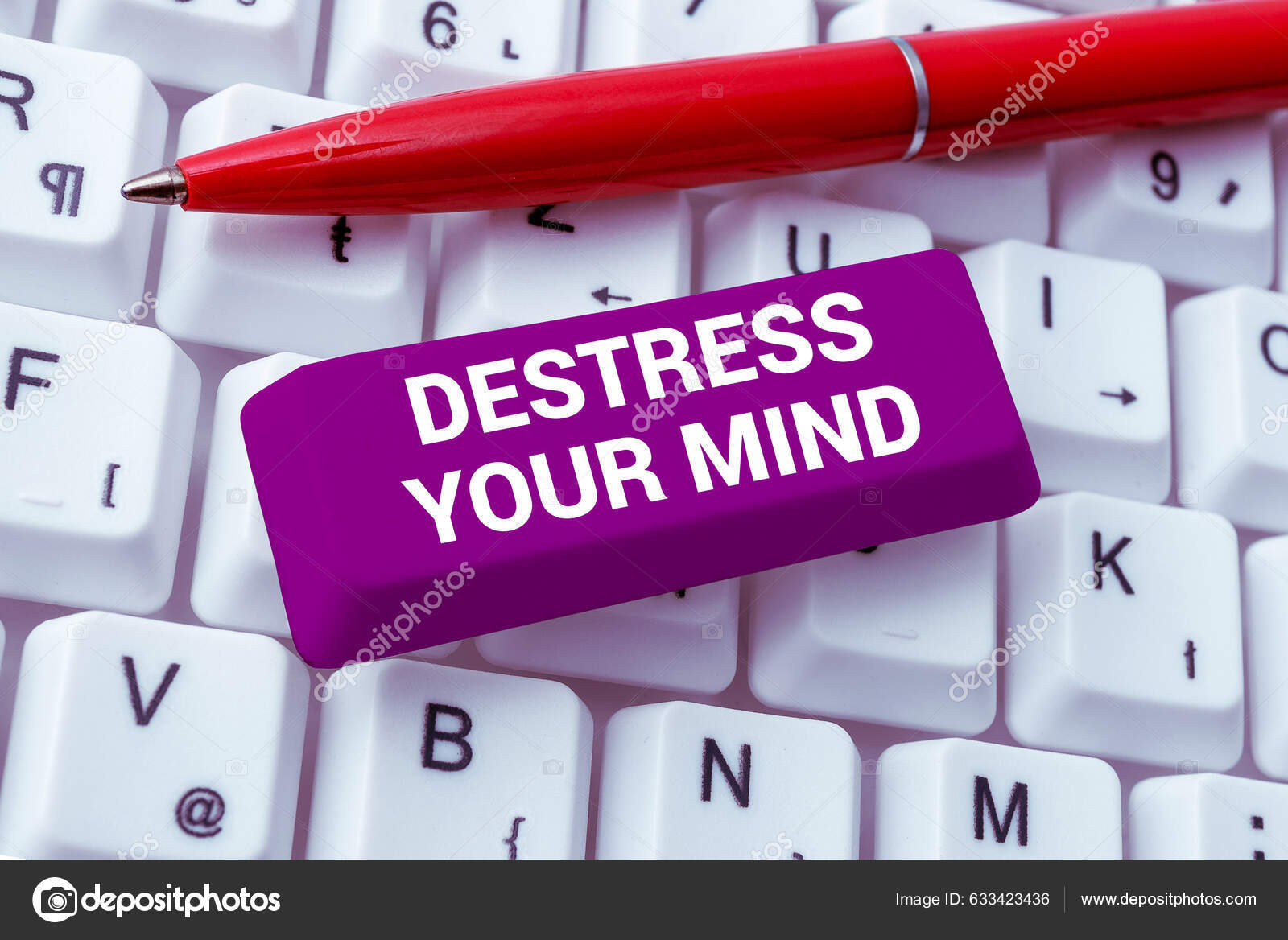 Handwriting Text Destress Your Mind Word Written Release Mental Tension ...