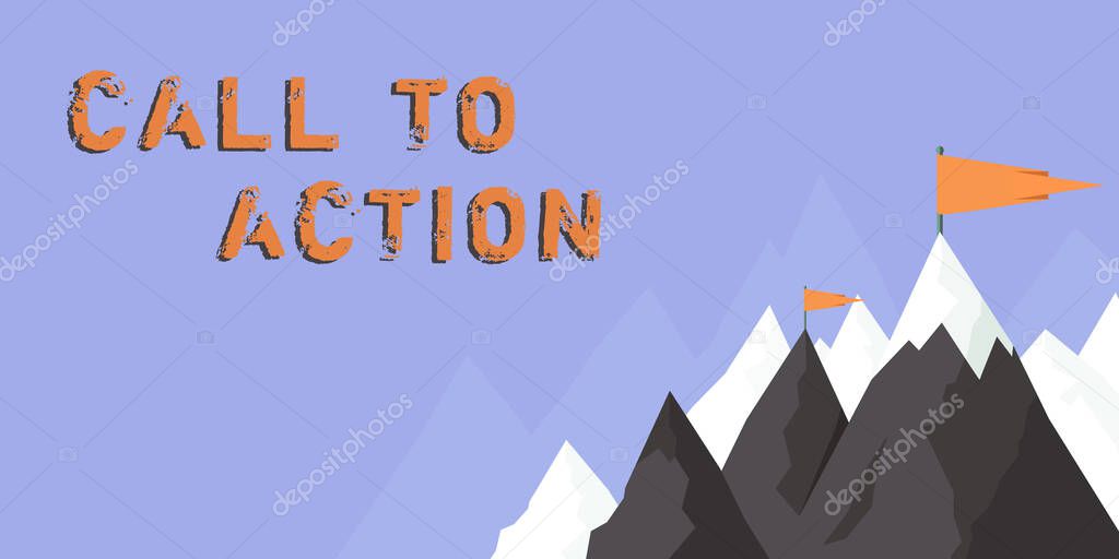 Conceptual caption Call To Action, Concept meaning Encourage Decision ... Conceptual caption Call To Action, Concept meaning Encourage Decision ...
