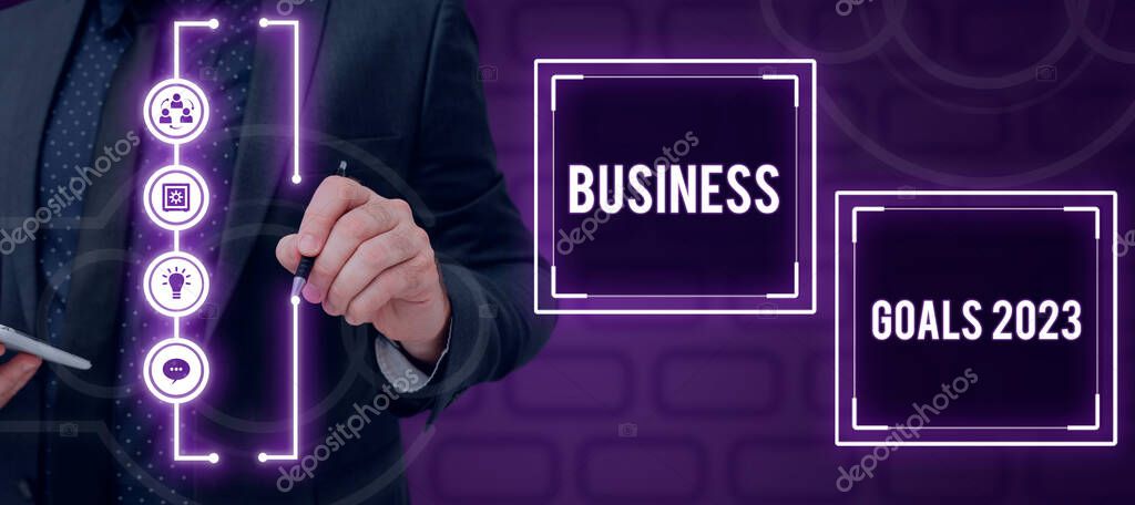 Conceptual caption Business Goals 2023, Conceptual photo Advanced ... Conceptual caption Business Goals 2023, Conceptual photo Advanced ...