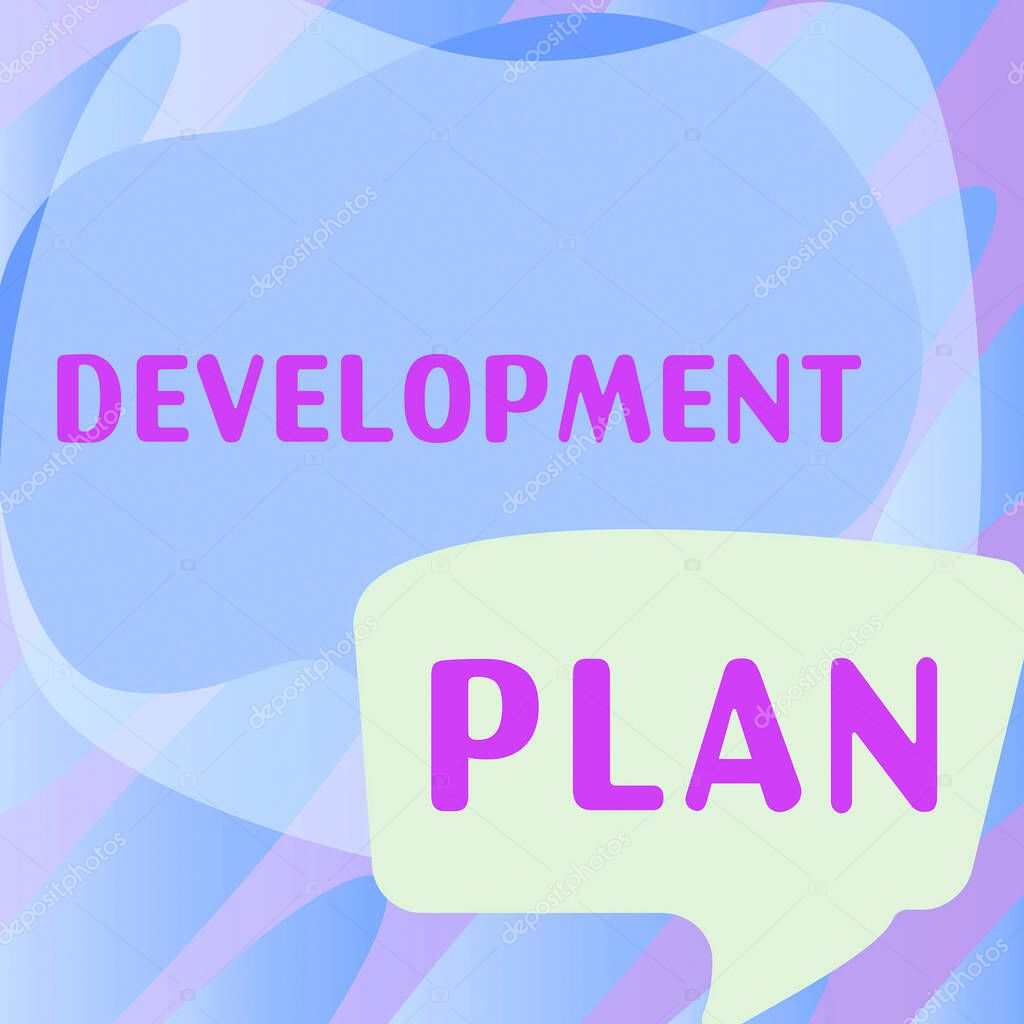 Writing displaying text Development Plan, Concept meaning the planning ...