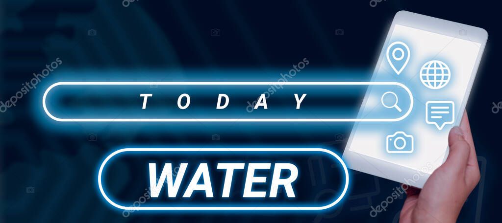 Sign displaying Water, Business approach colourless transparent ...