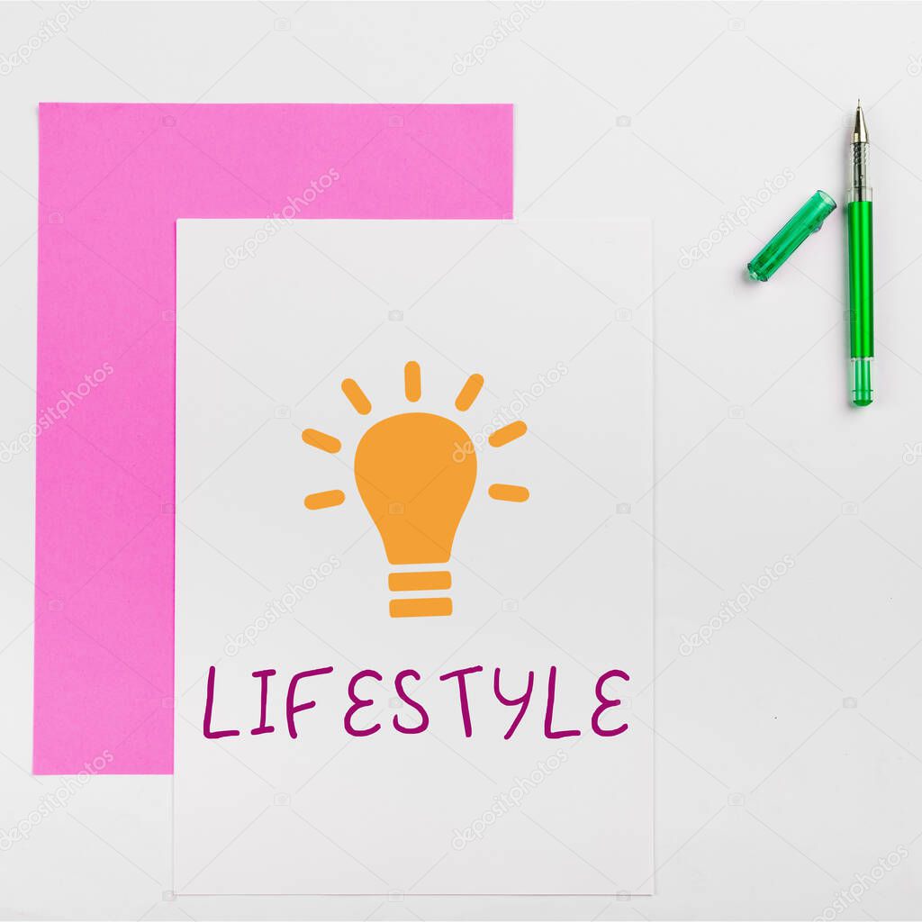 Texto que presenta Estilo de vida, Palabra para la forma típica de ...