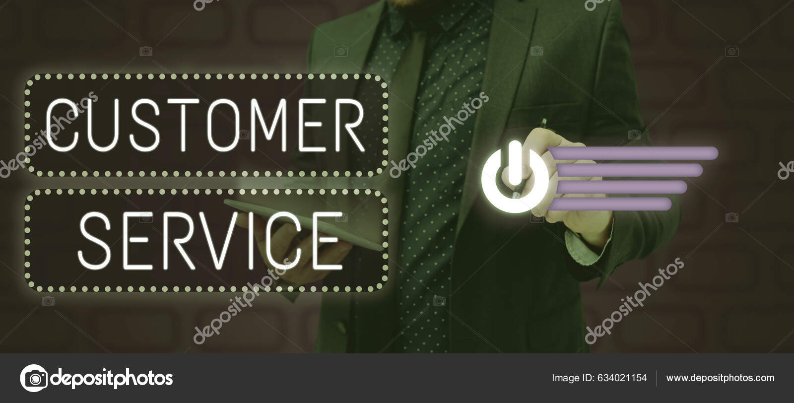 Conceptual Display Customer Service Business Showcase Process Ensuring ...