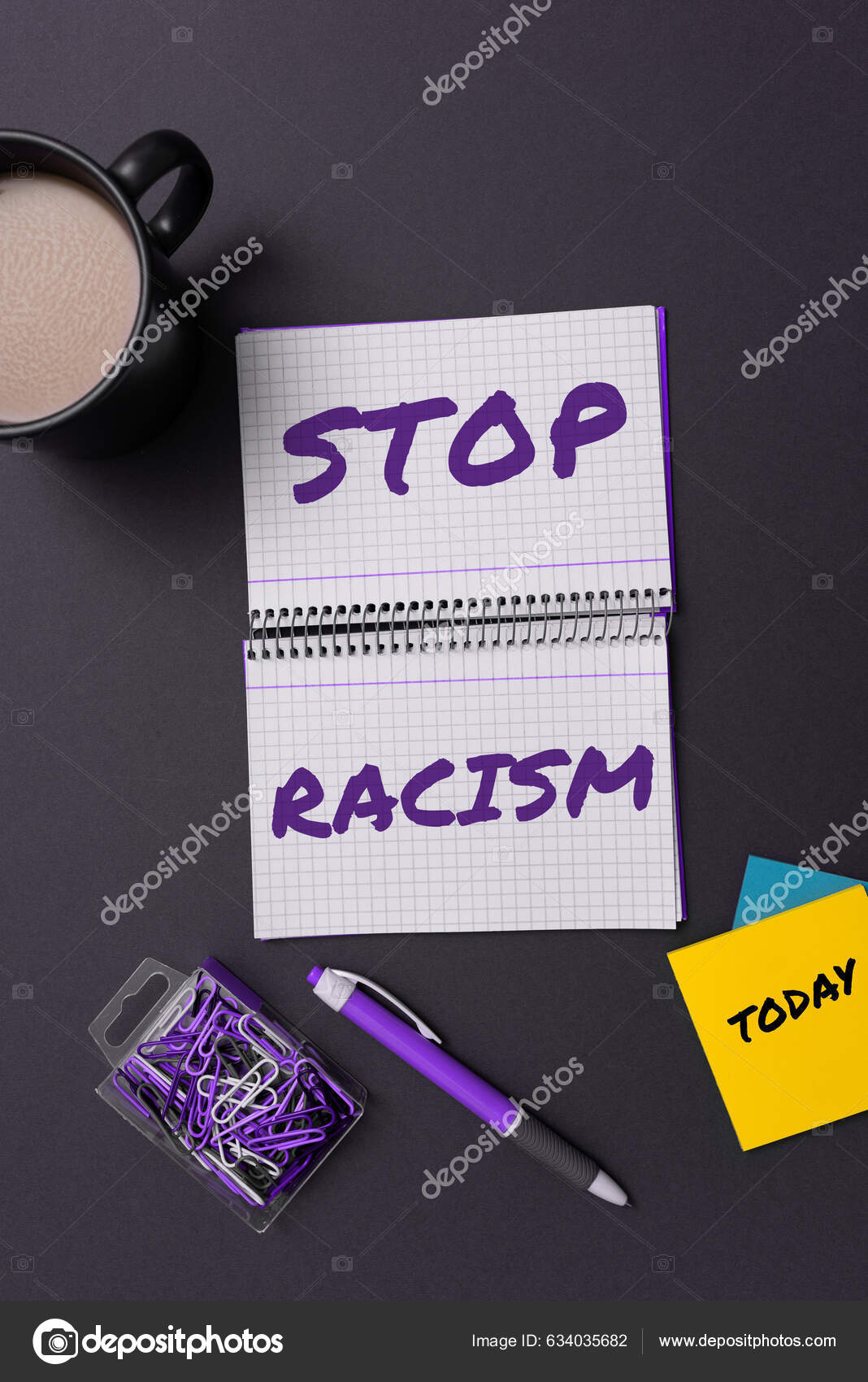 Text Caption Presenting Stop Racism Word Written End Antagonism ... Text Caption Presenting Stop Racism Word Written End Antagonism ...