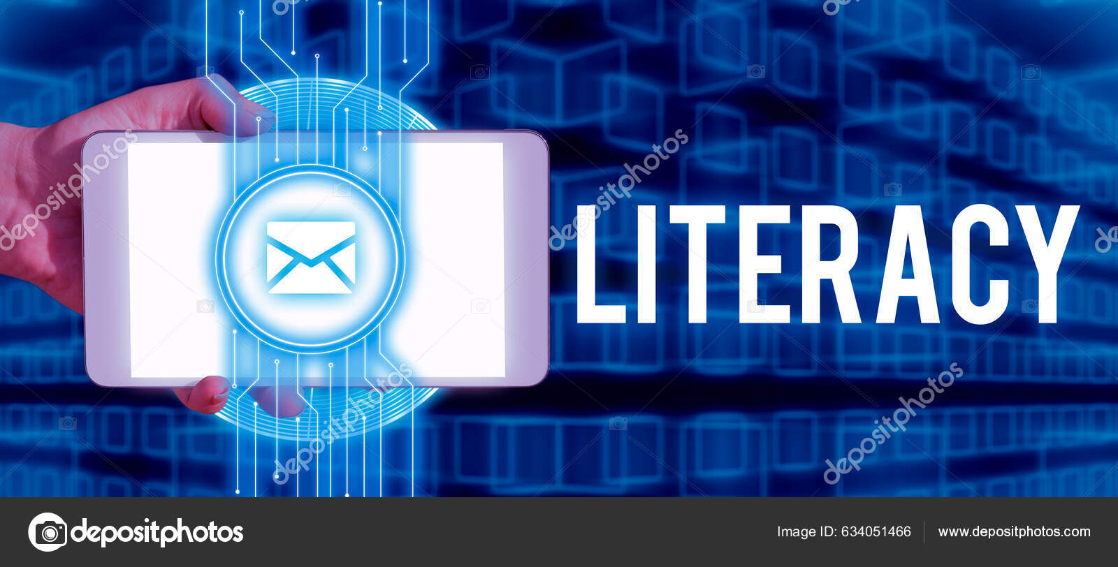 Text Caption Presenting Literacy Word Ability Read Write Competence ...