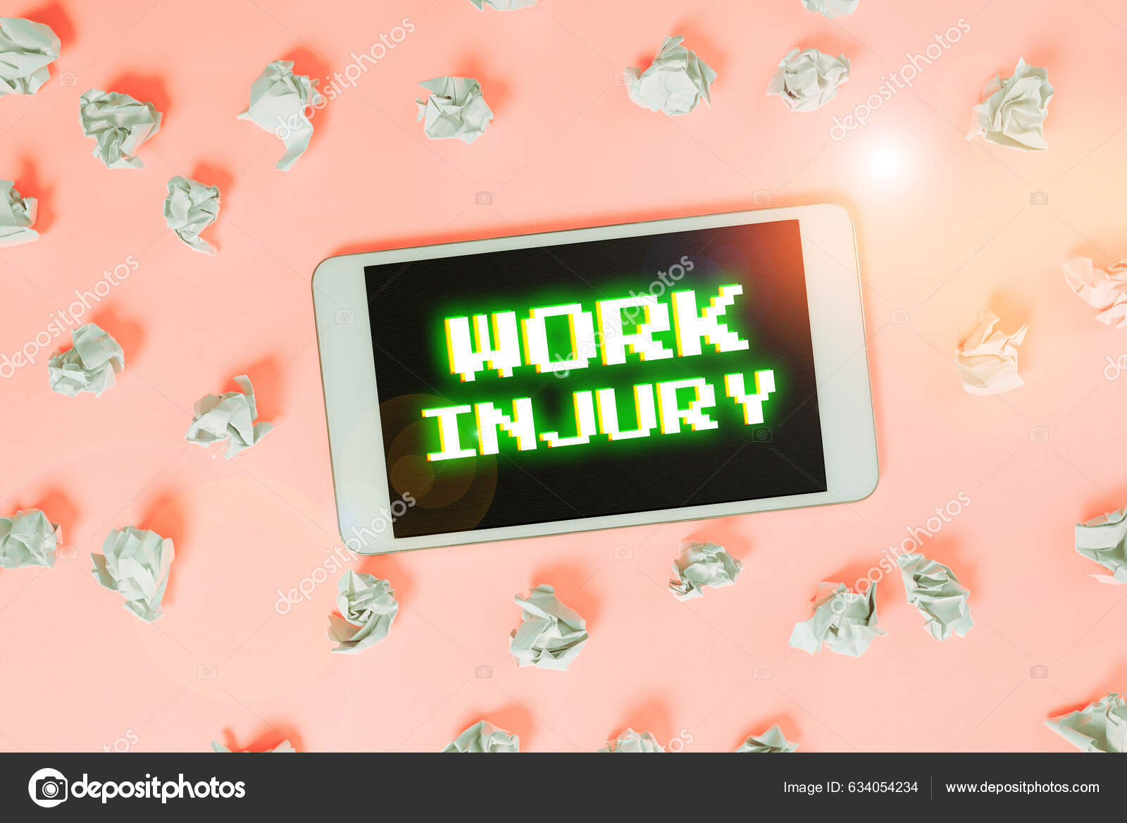 Sign Displaying Work Injury Word Written Accident Job Danger Unsecure ...