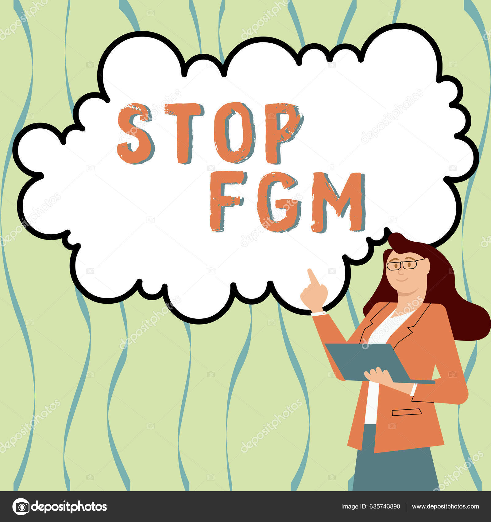 Conceptual Caption Stop Fgm Business Approach Put End Female Genital ...
