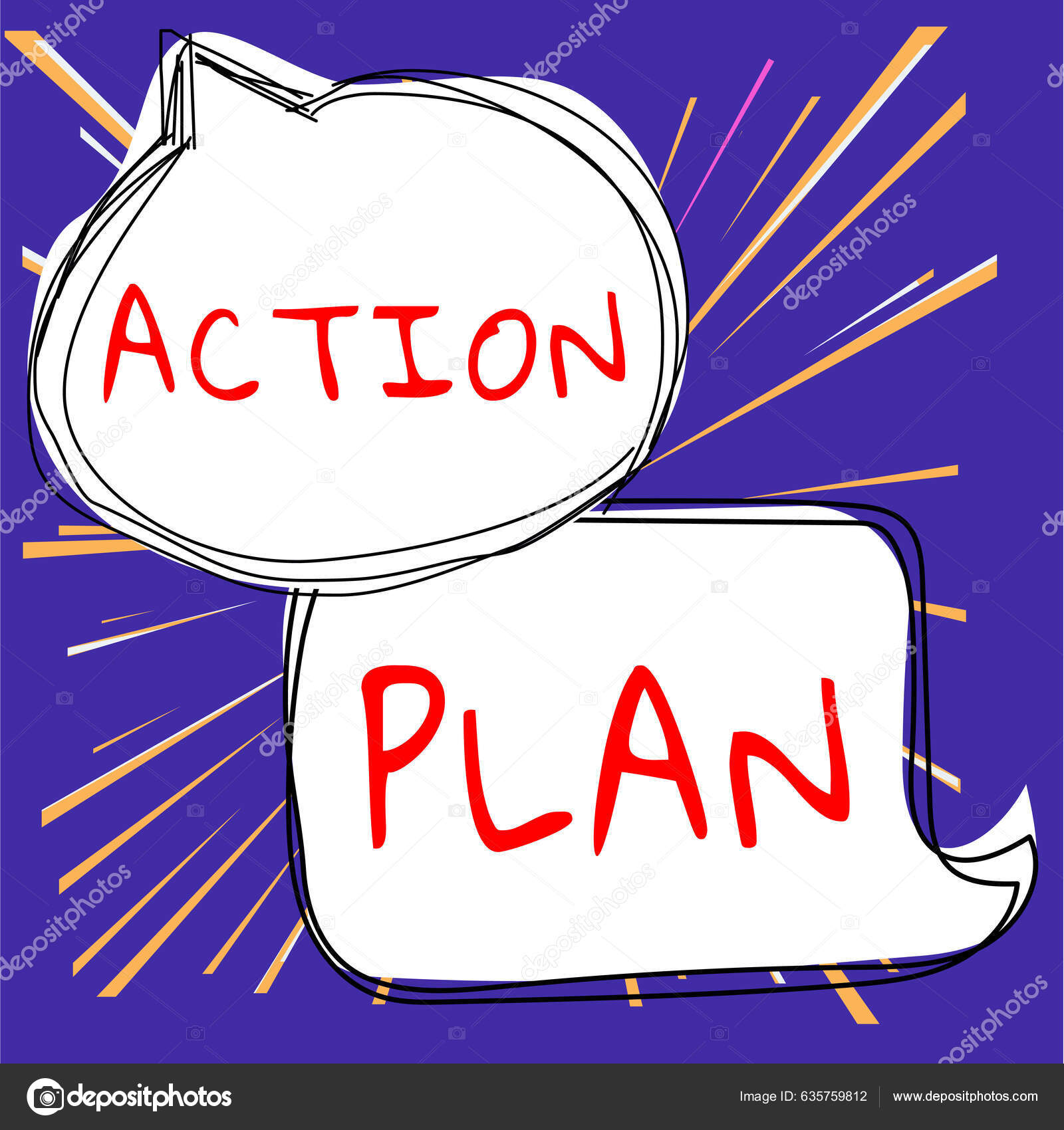 Hand Writing Sign Action Plan Word Written List Things Schedule Stock ...