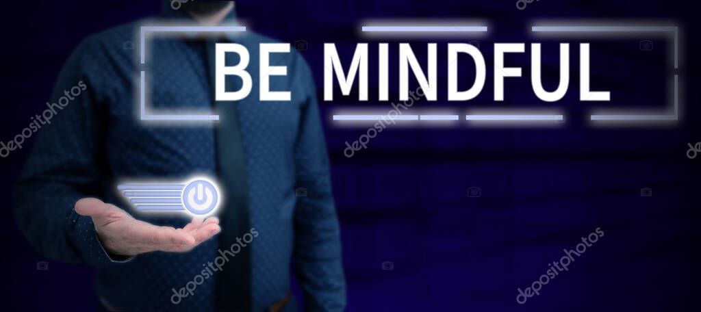 Texto que muestra inspiración Sea consciente, Visión general del ...