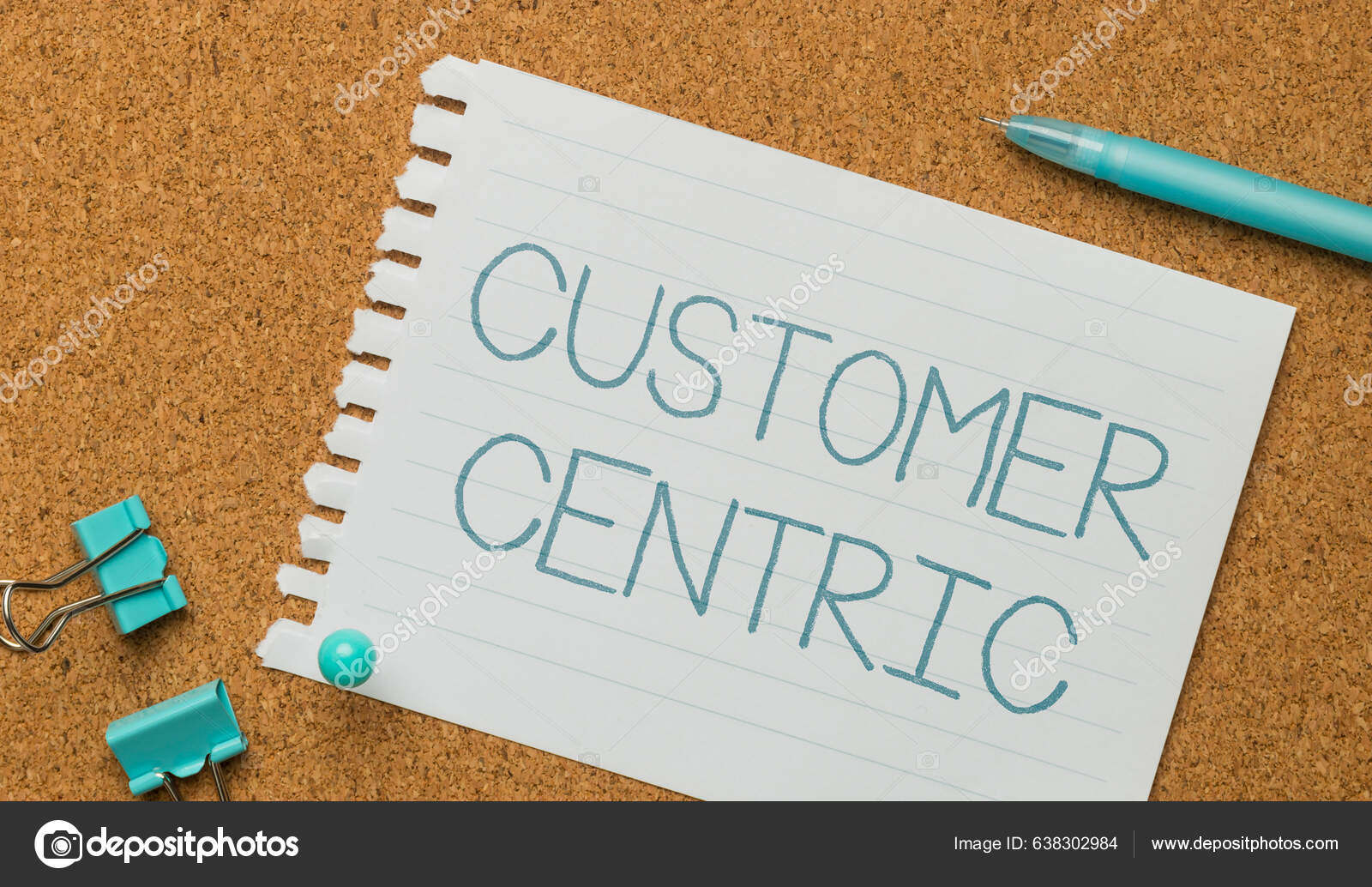 Hand Writing Sign Customer Centric Word Process Looking Customers ...