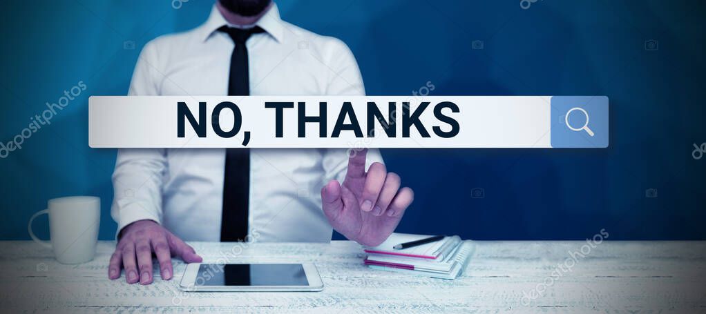 Visualización conceptual No, Gracias, Concepto significado Responder a ...