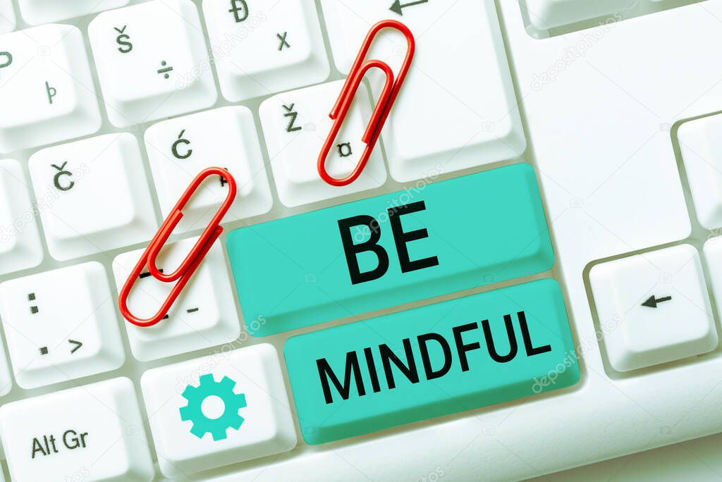 Texto que muestra inspiración Sea consciente, Visión general del ...