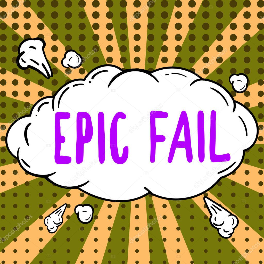 Conceptual Caption Epic Fail Word Spectacularly Embarrassing Mistake Humiliating Situation ...