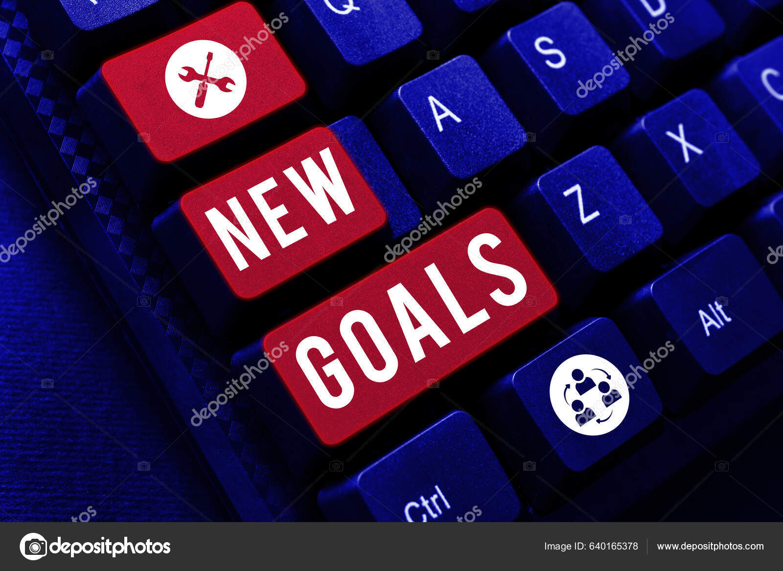 Sign Displaying New Goals Word Written List Clearly Defined Plans ...