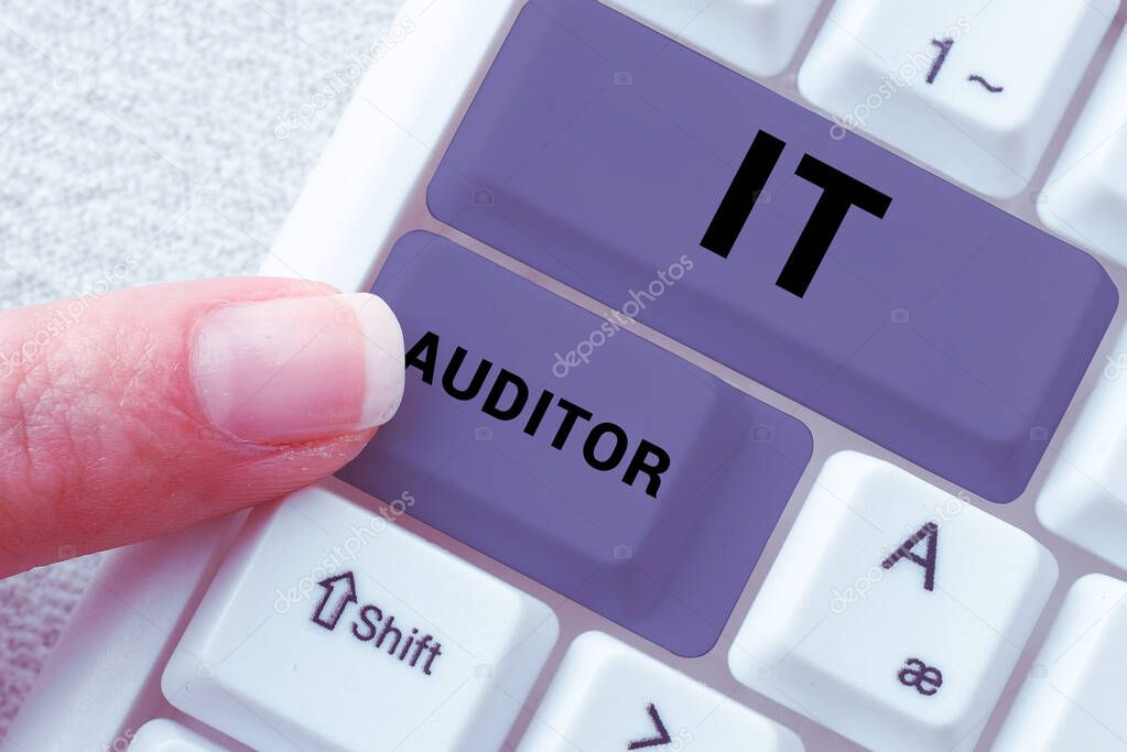 Conceptual display It Auditor, Internet Concept person authorized to review and verify the ...