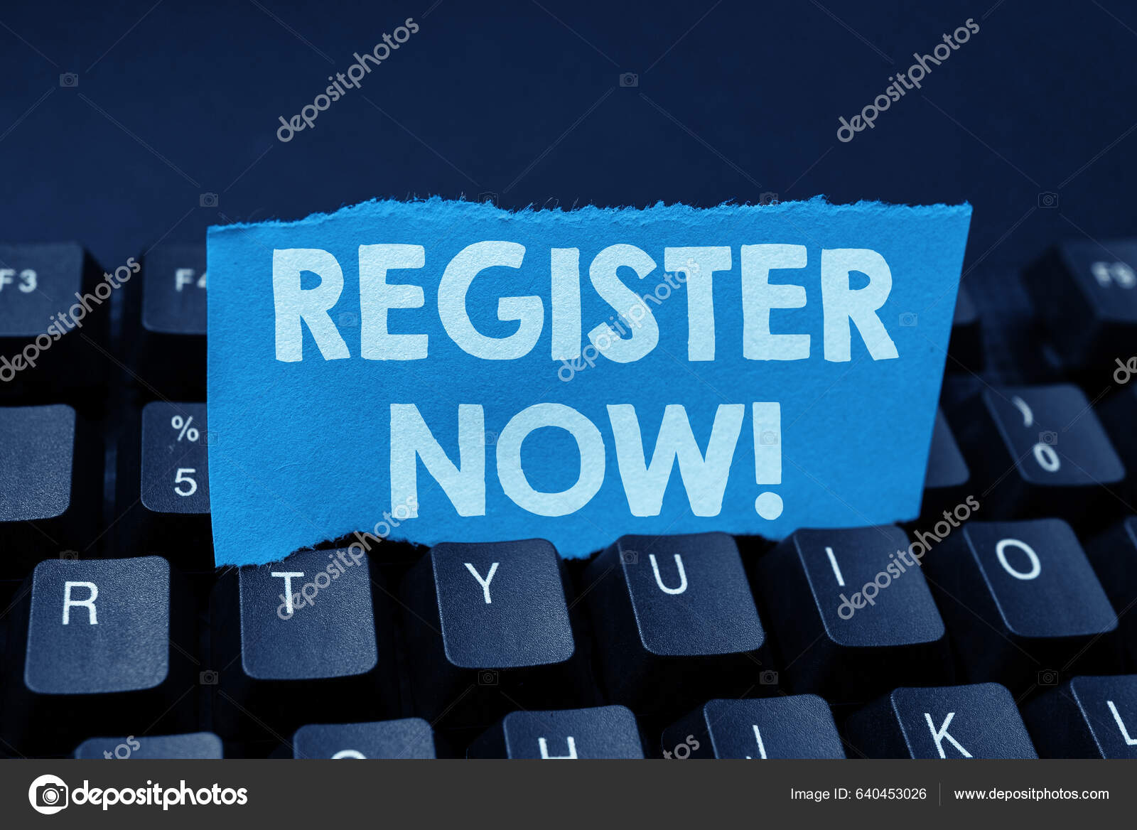 Sign Displaying Register Now Word Written Name Official List Enlist ...