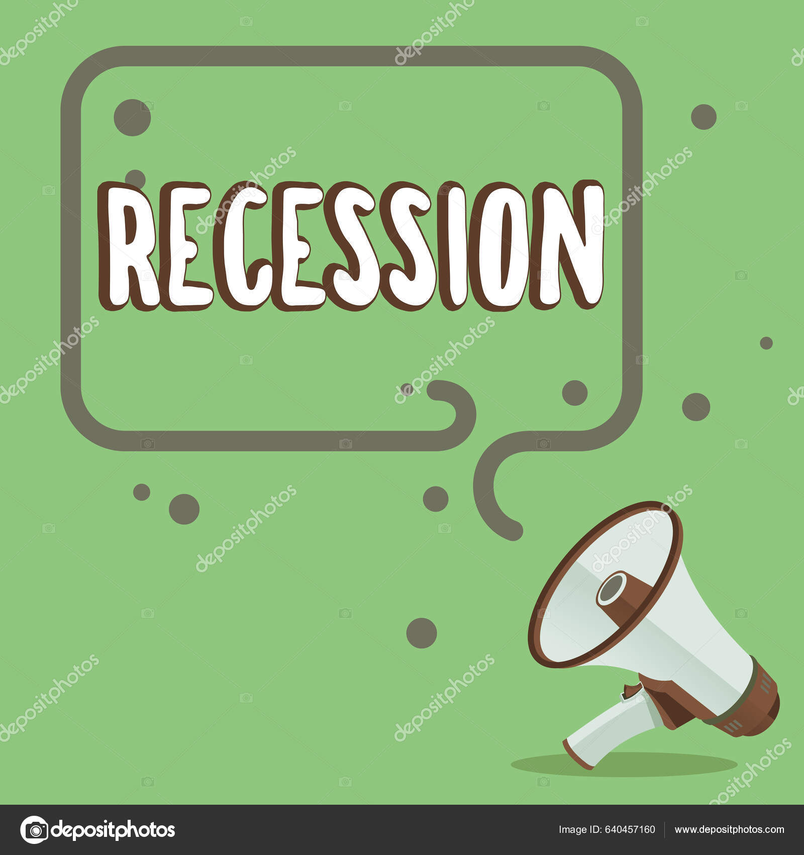 Conceptual Caption Recession Word Process Progressive Decrease Growing Period Reduction Stock ...