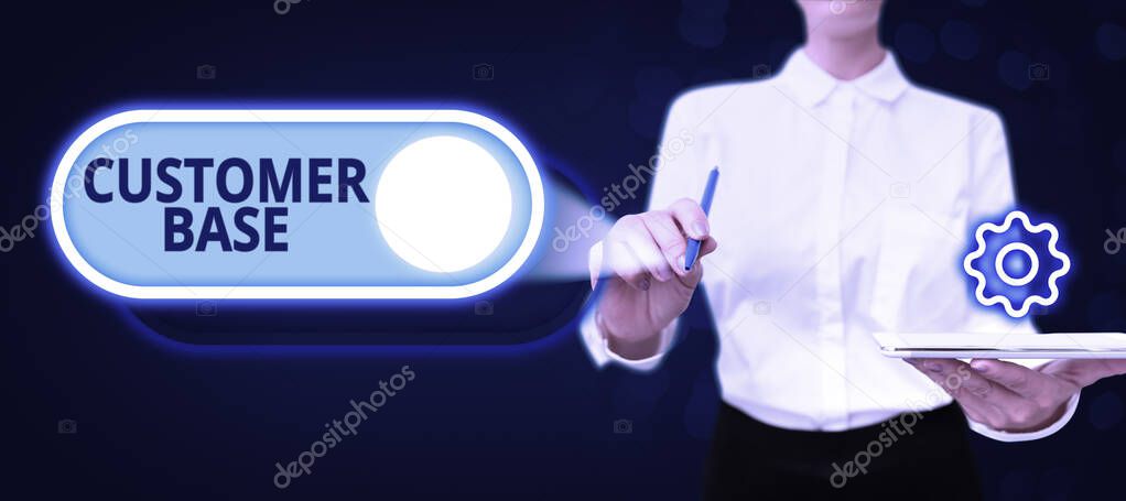 Señal de escritura manual Base de clientes, Concepto que significa ...