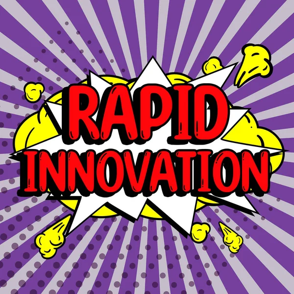 Text showing inspiration Rapid Innovation, Word for characteristic of a ...
