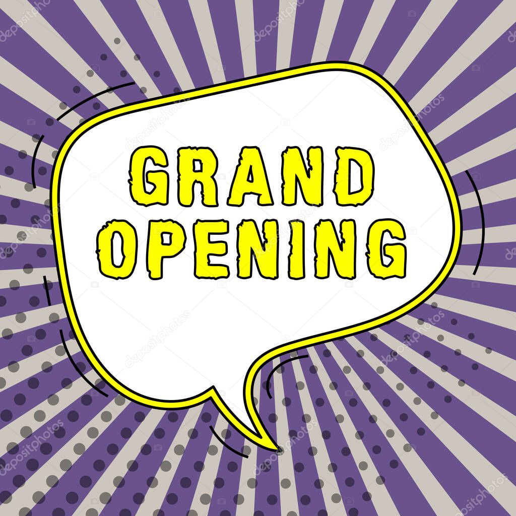 Inspiración mostrando signo Gran Apertura, Palabra escrita en cinta de ...