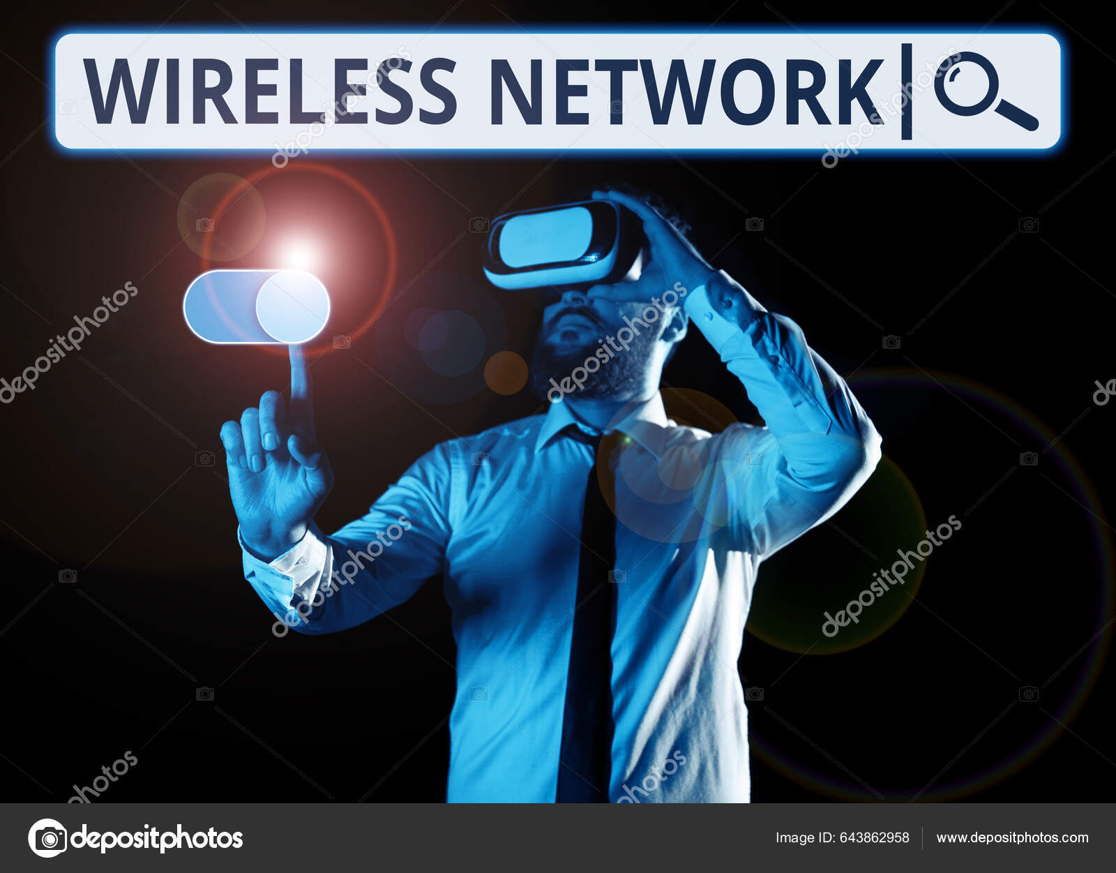 Conceptual Caption Wireless Network Business Approach Computer Network ...