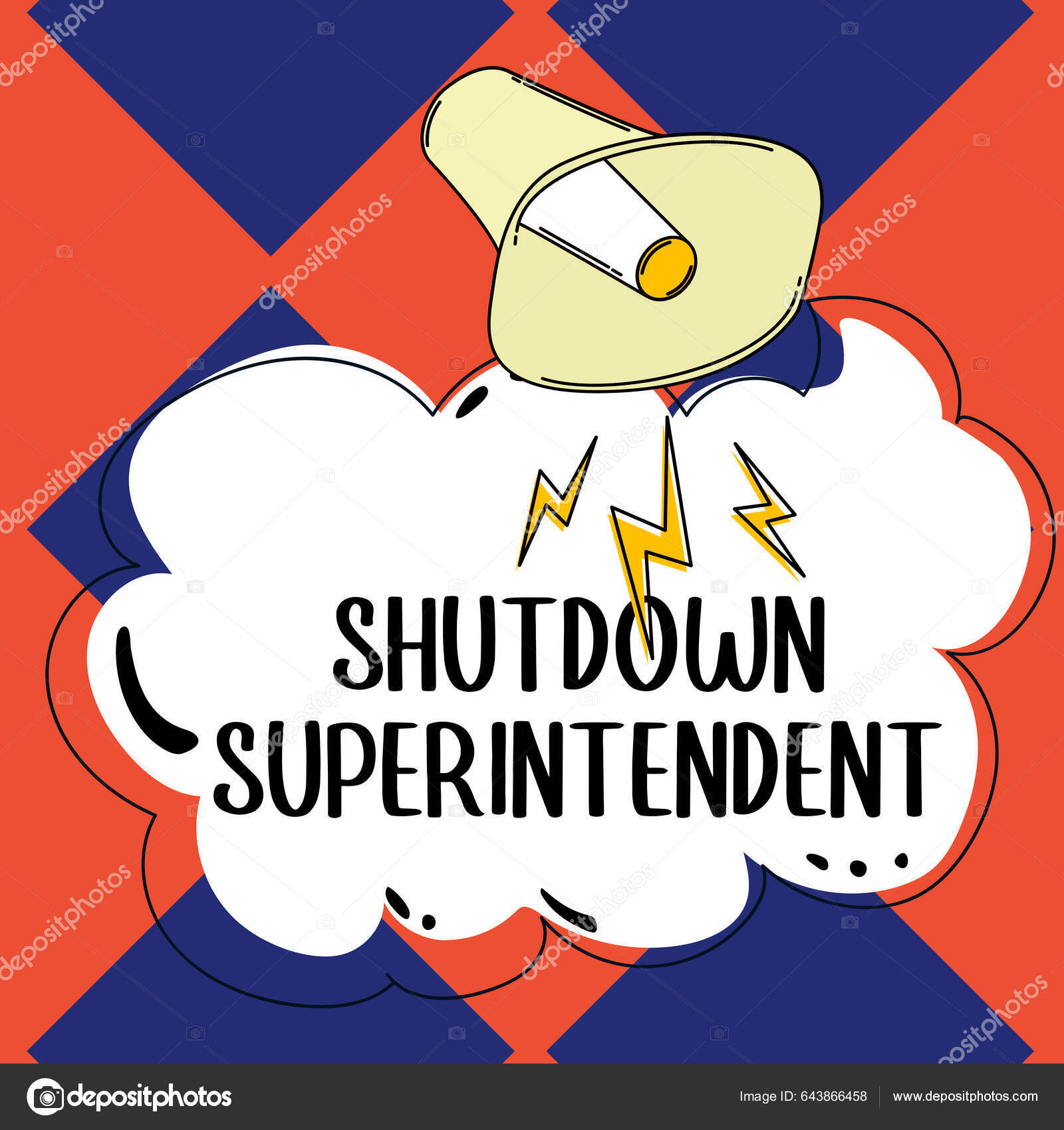 Text Caption Presenting Shutdown Superintendent Word Person Who Manages ... Text Caption Presenting Shutdown Superintendent Word Person Who Manages ...