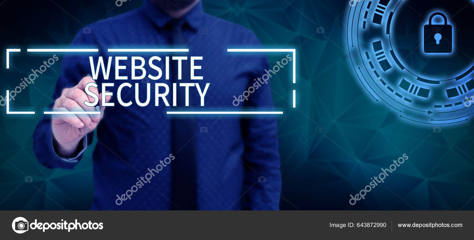 Writing Displaying Text Website Security Business Idea Critical Component Protect — Stock Photo ...