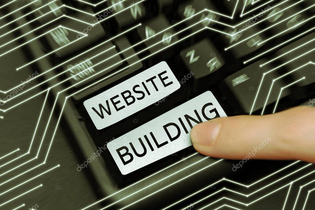 Escribir mostrando texto Website Building, Concepto que significa ...