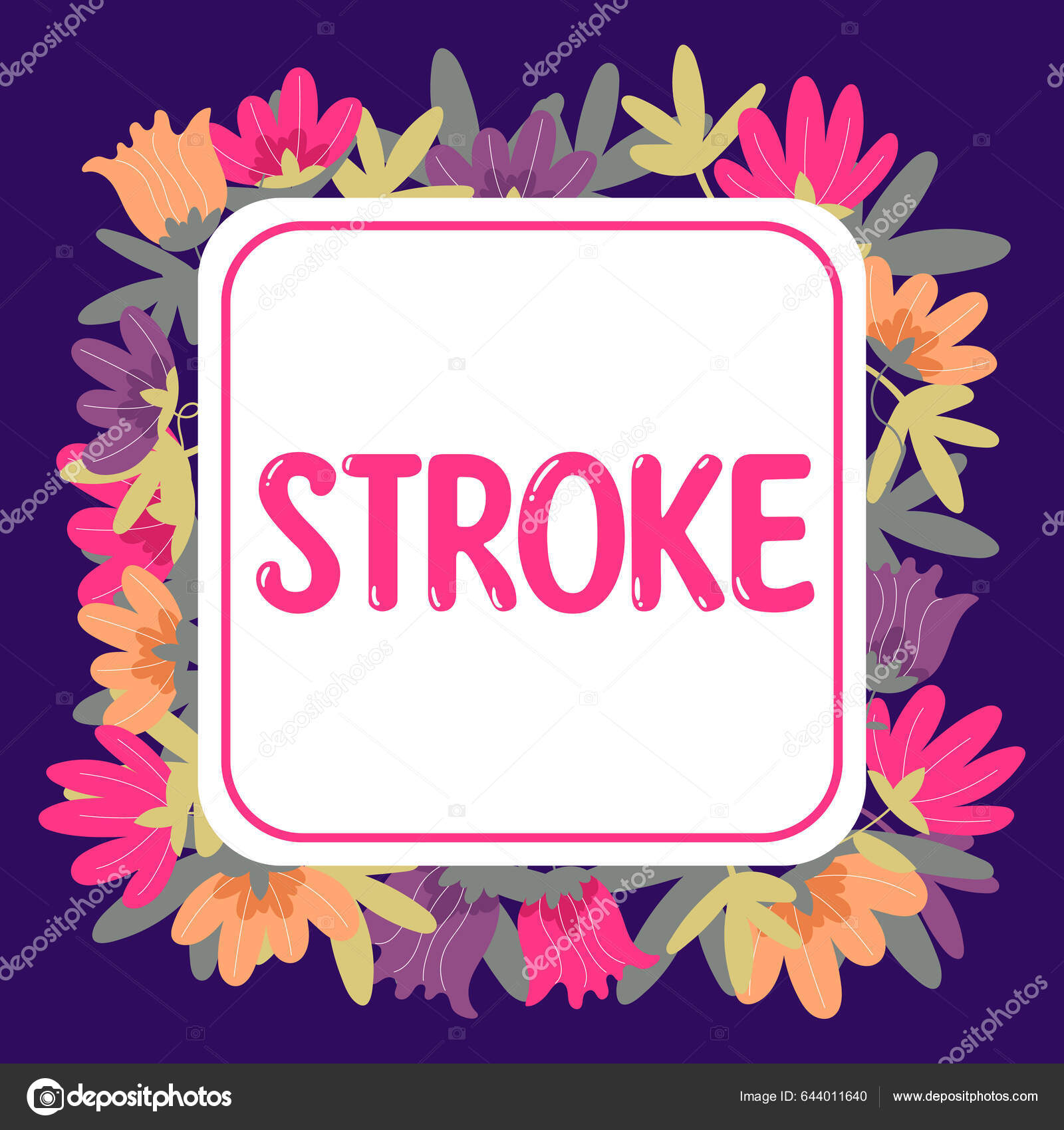 Sign Displaying Stroke Word Act Hitting Striking Someone Something Blow Stock Illustration by ...