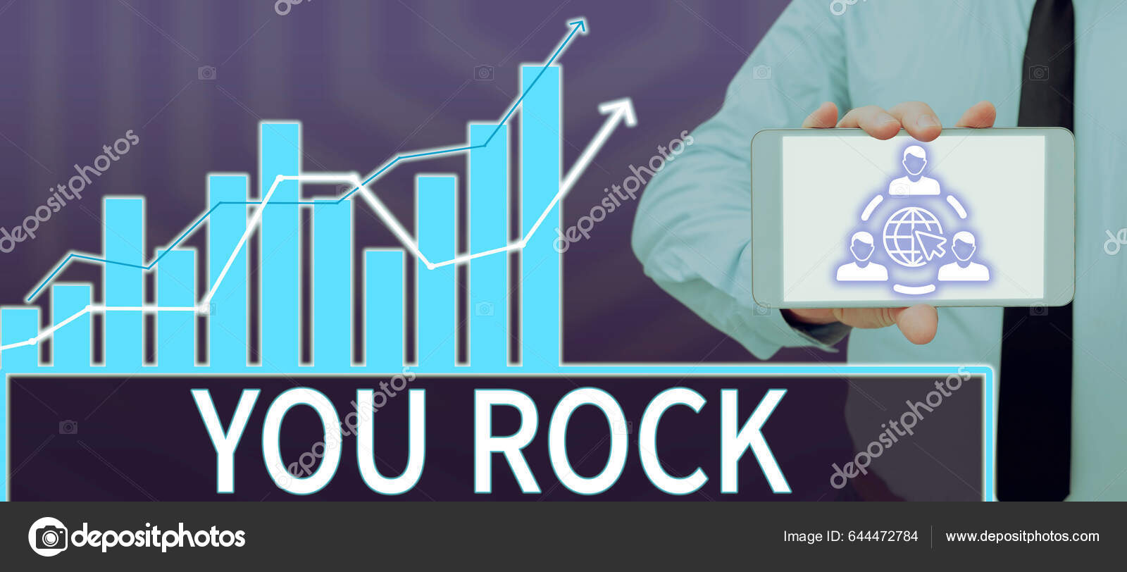 Hand Writing Sign You Rock Concept Meaning Slang Phrase Praise Stock ...