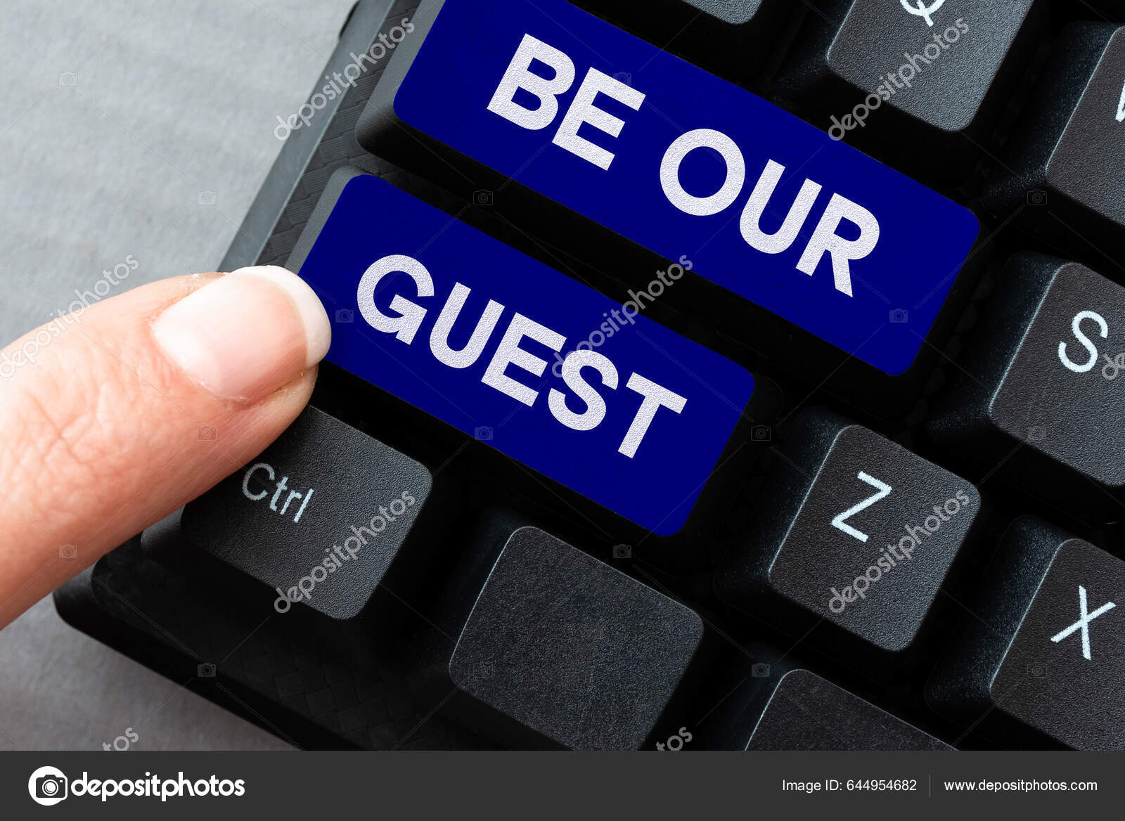 Conceptual Caption Our Guest Word You Welcome Stay Invitation ...