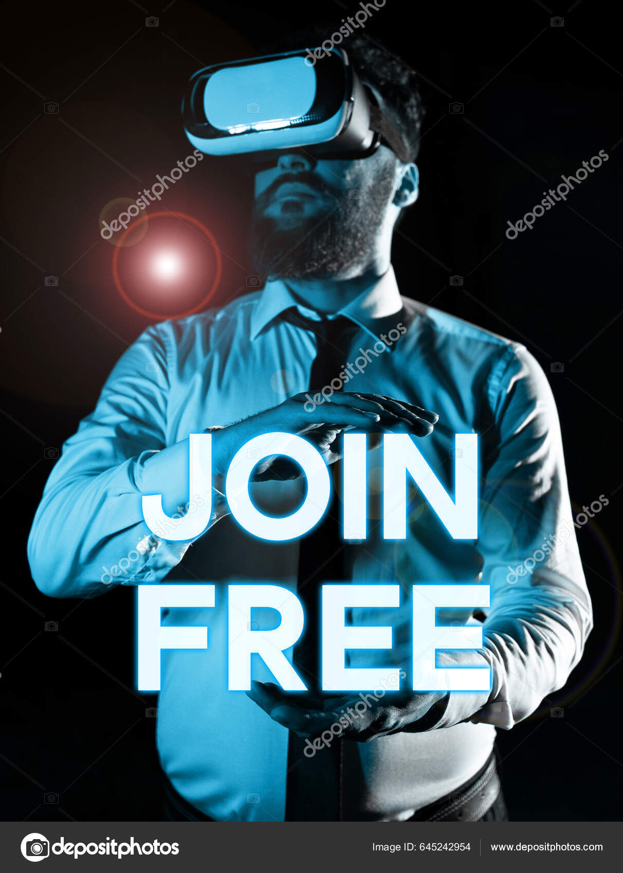 Text Sign Showing Join Free Word Act Instance Joining Group — Stock ...