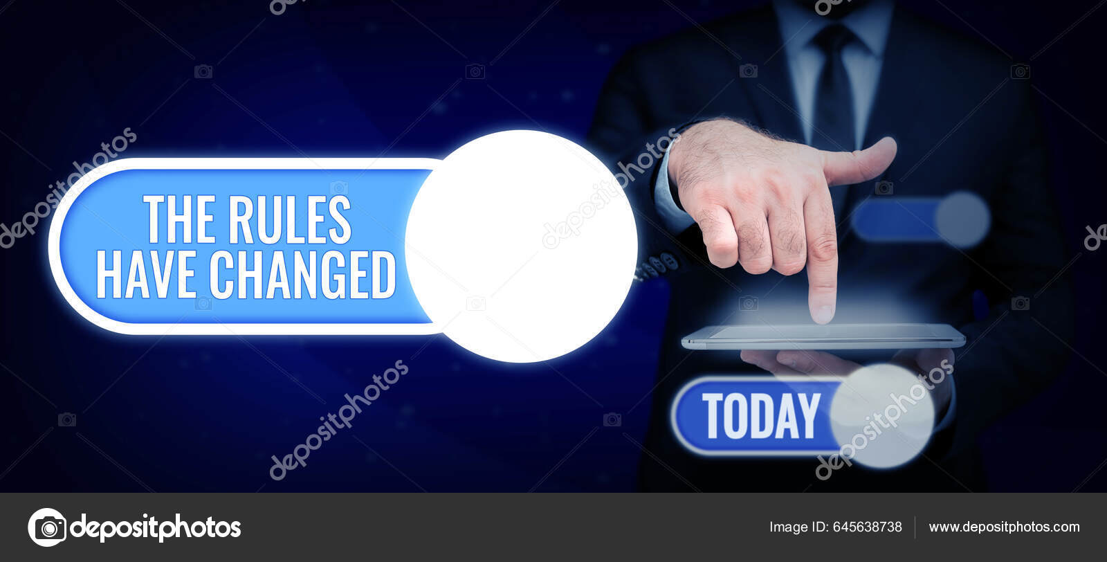 Hand Writing Sign Rules Have Changed Word Agreement Policy Has — Stock ...