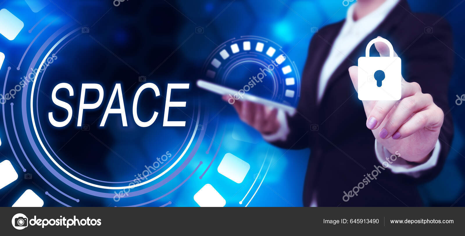 Sign Displaying Space Concept Meaning Continuous Area Expanse Which ...