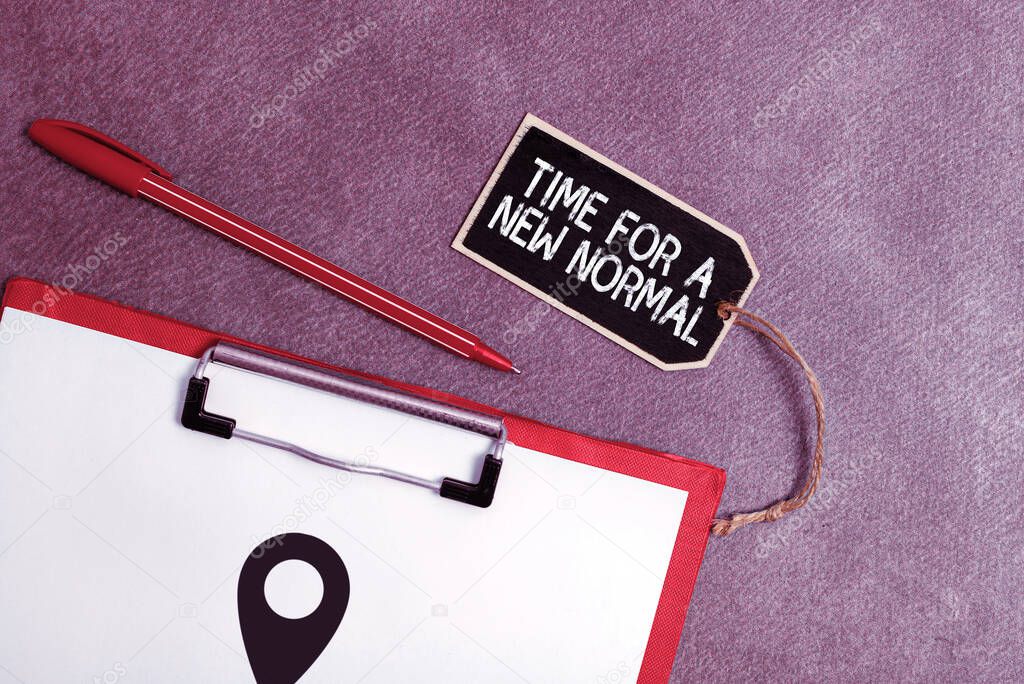 Text caption presenting Time For A New Normal, Business approach Make a ...