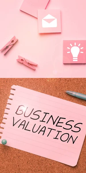 Conceptual display Business Valuation, Word Written on determining the ...