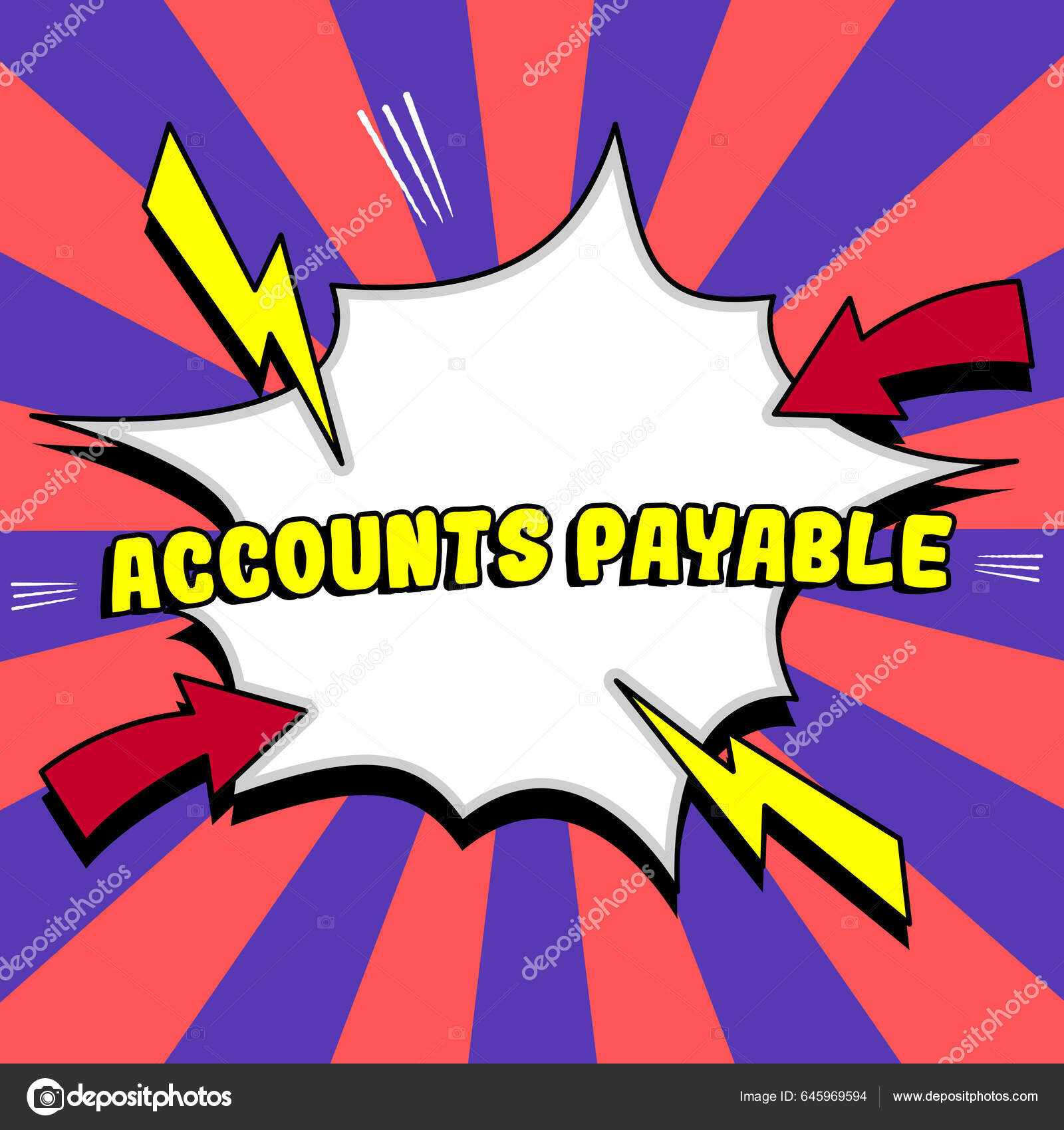 Hand Writing Sign Accounts Payable Word Written Money Owed Business ...