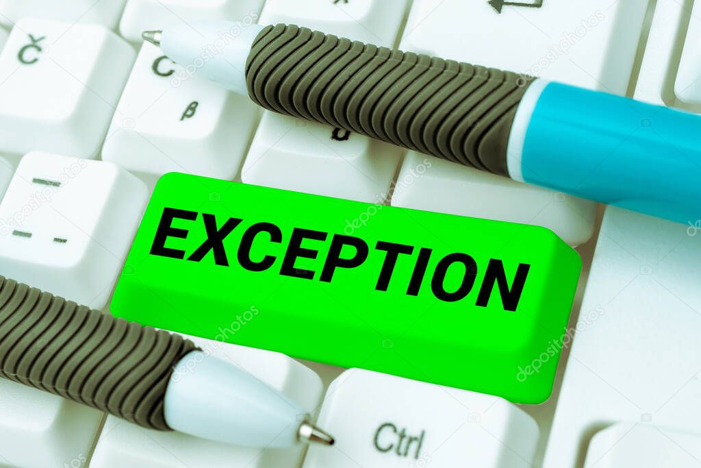 Texto que muestra inspiración Excepción, Palabra Escrito en persona o ...