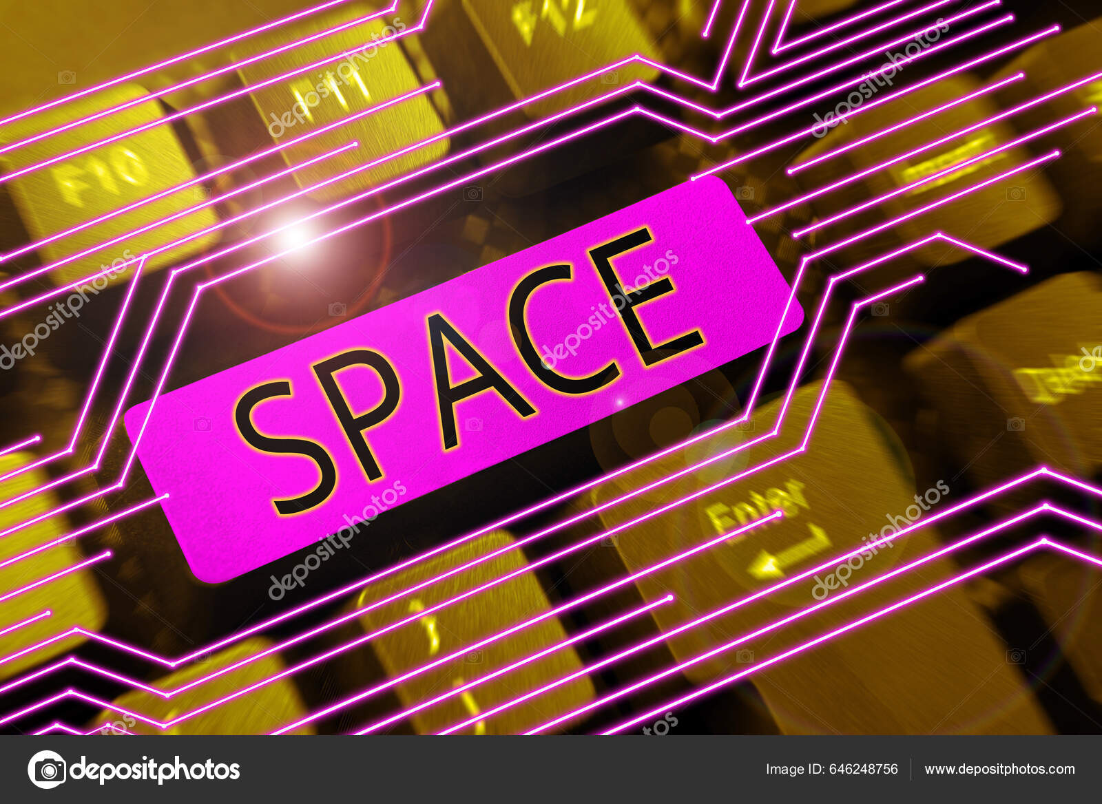 Sign Displaying Space Word Continuous Area Expanse Which Free Available ...