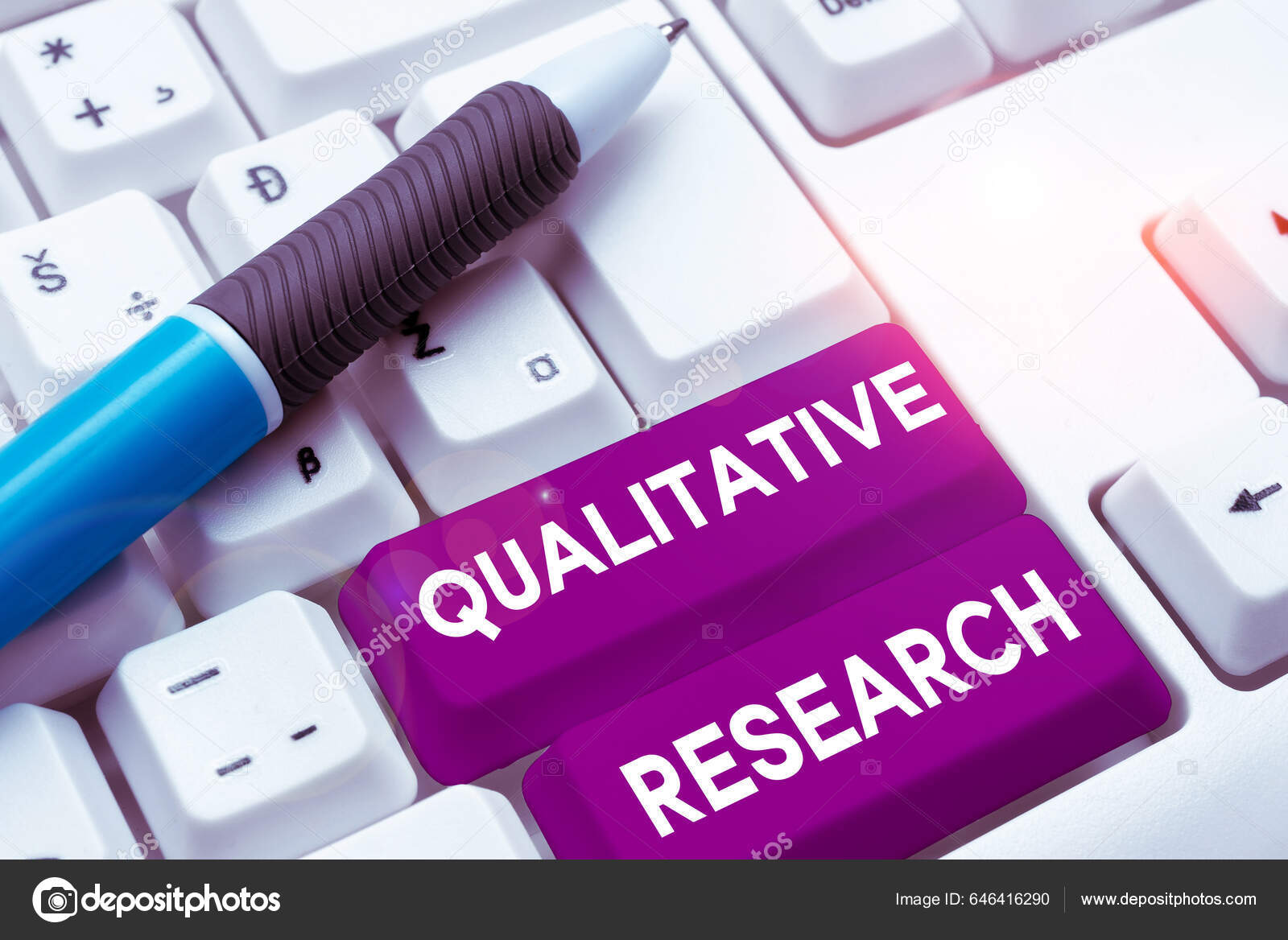 Text Sign Showing Qualitative Research Word Certified Perform Job ...