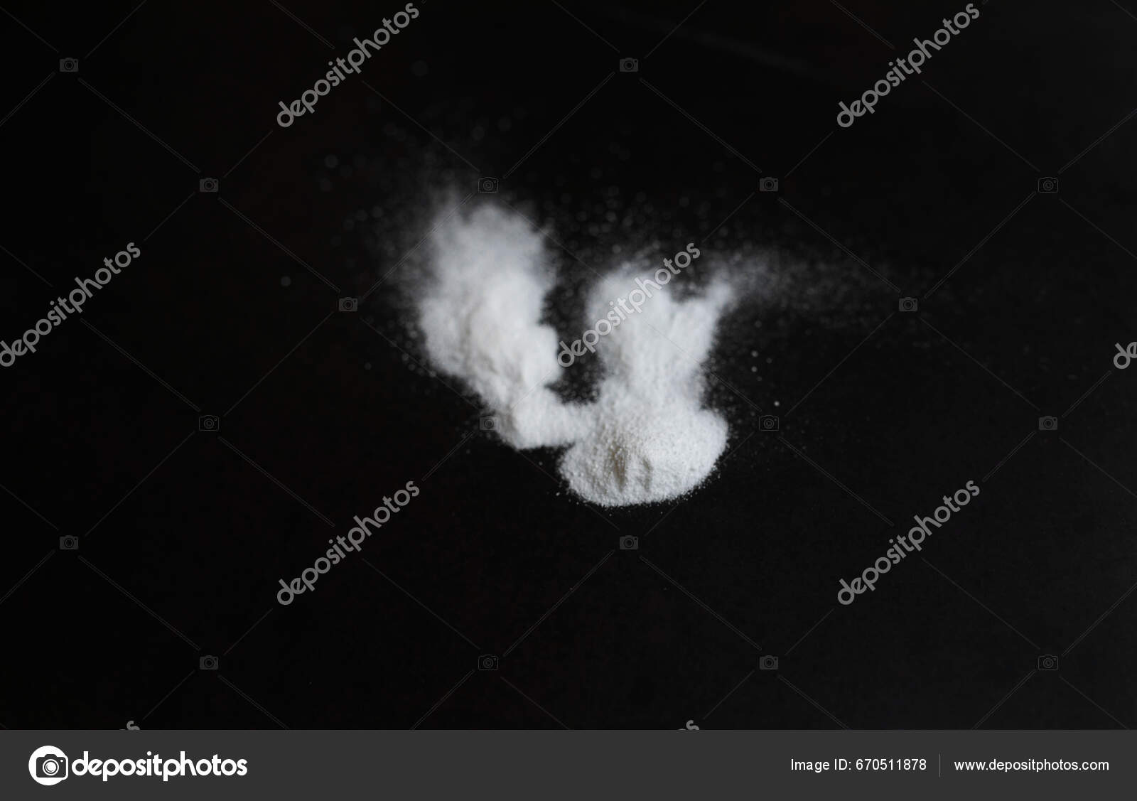Top View White Powder Black Background — Stock Photo © Lashkhidzetim ...