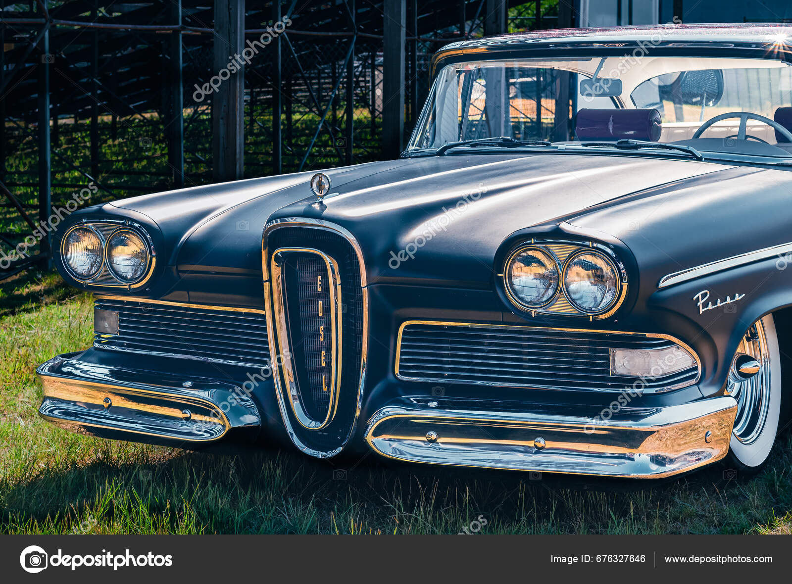 Vintage Ford Edsel Pacer Classic Car Show Full Size Car – Stock ...