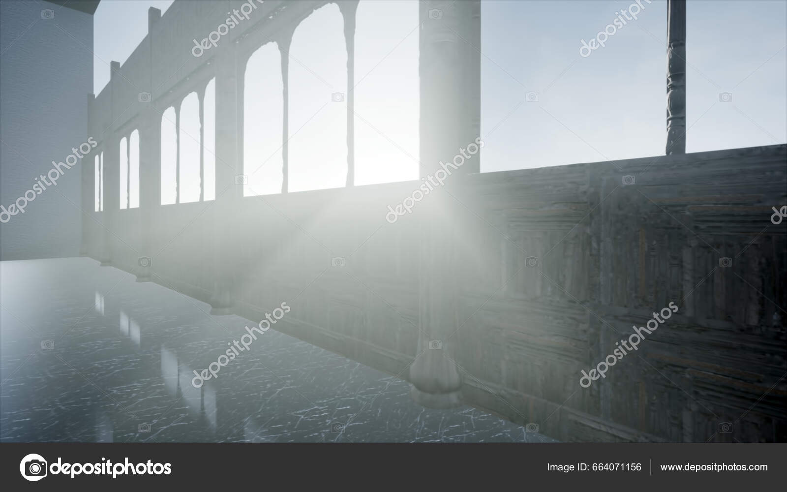 Sunrays Coming Windows Renders Surreal Image Sunrays Form Multiple ...