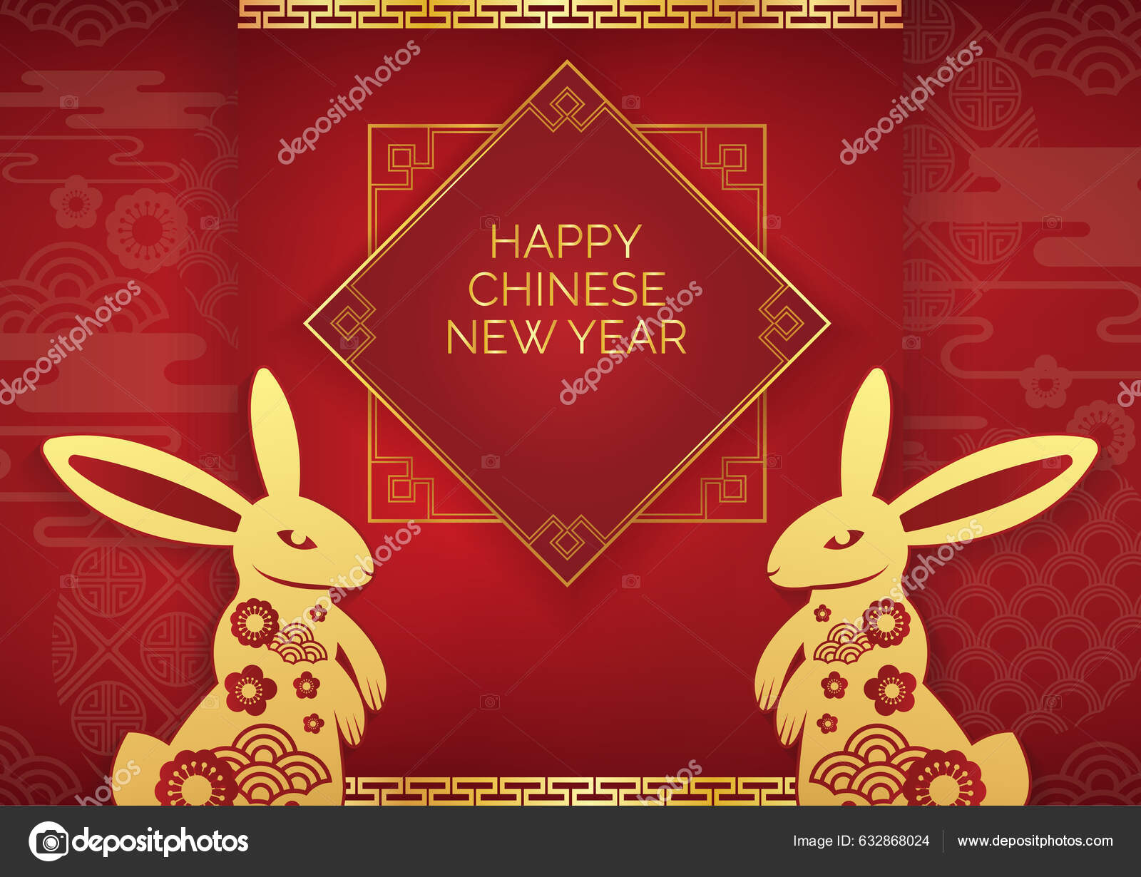 Chinese New Year Banner Rabbit Year 2023 Stock Vector by ©koontmwc ...