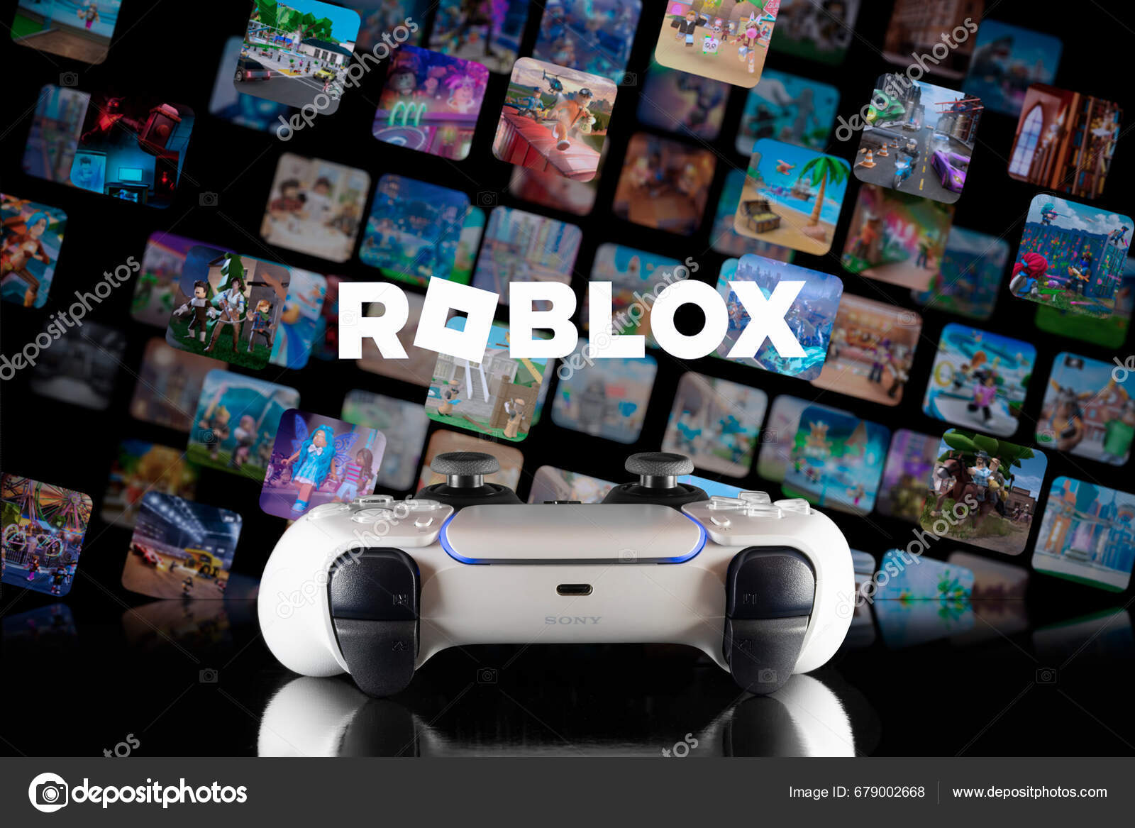 Roblox Logo Screen Playstation Controller Oct 2023 Sao Paulo Brazil ...