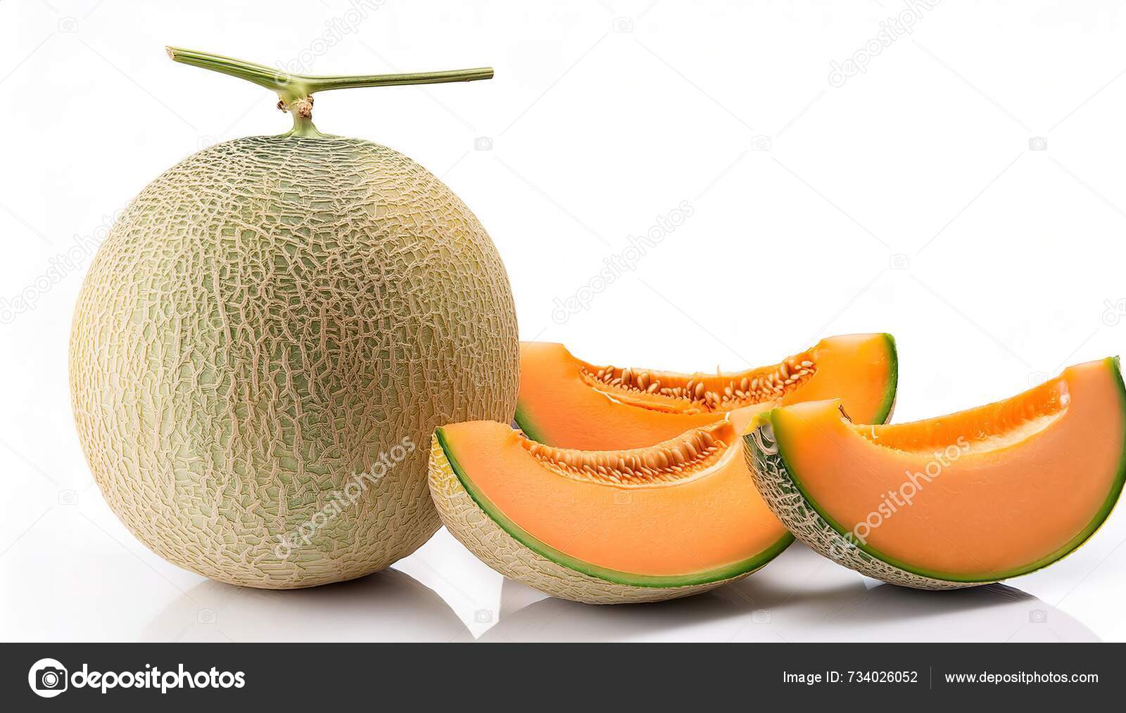 North American Cantaloupe Musk Melon Rock Melon Spanspek Cucumis Melo ...