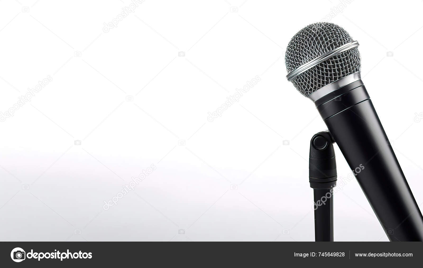 Modern Wireless Microphone Mike Mic Transducer Convert Air Pressure ...