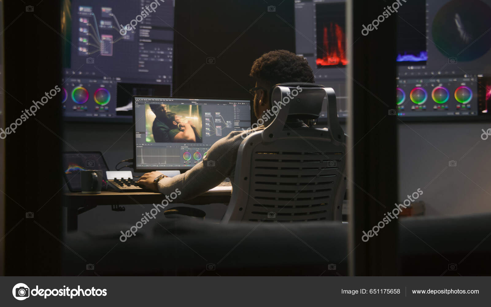 Experienced African American Video Maker Does Color Grading Program ...