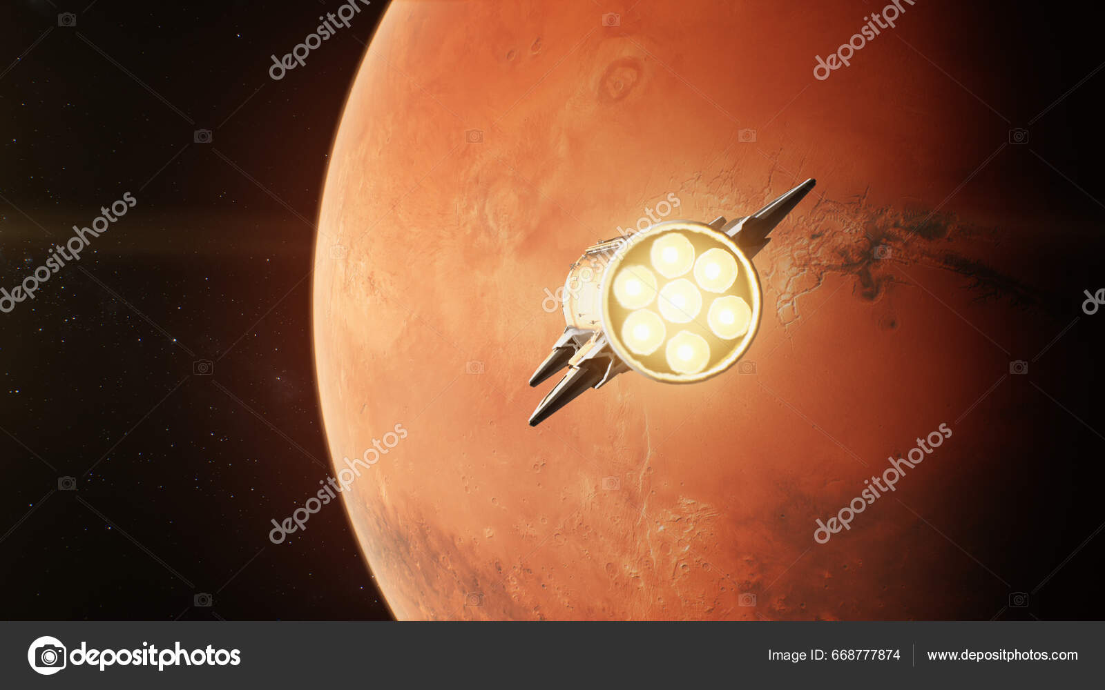 Manned Mission To Mars 3d Art
